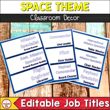 Space Theme Classroom Decor | Job Chart - Classful