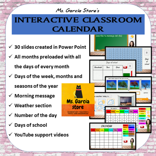 Interactive Class Calendar in PowerPoint - Classful