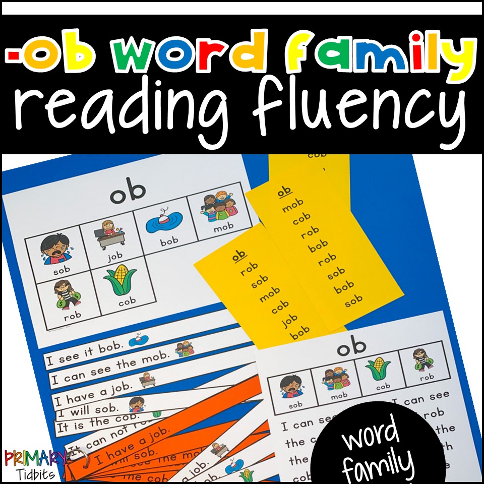 CVC Word Reading Fluency for ob Word Family - Classful
