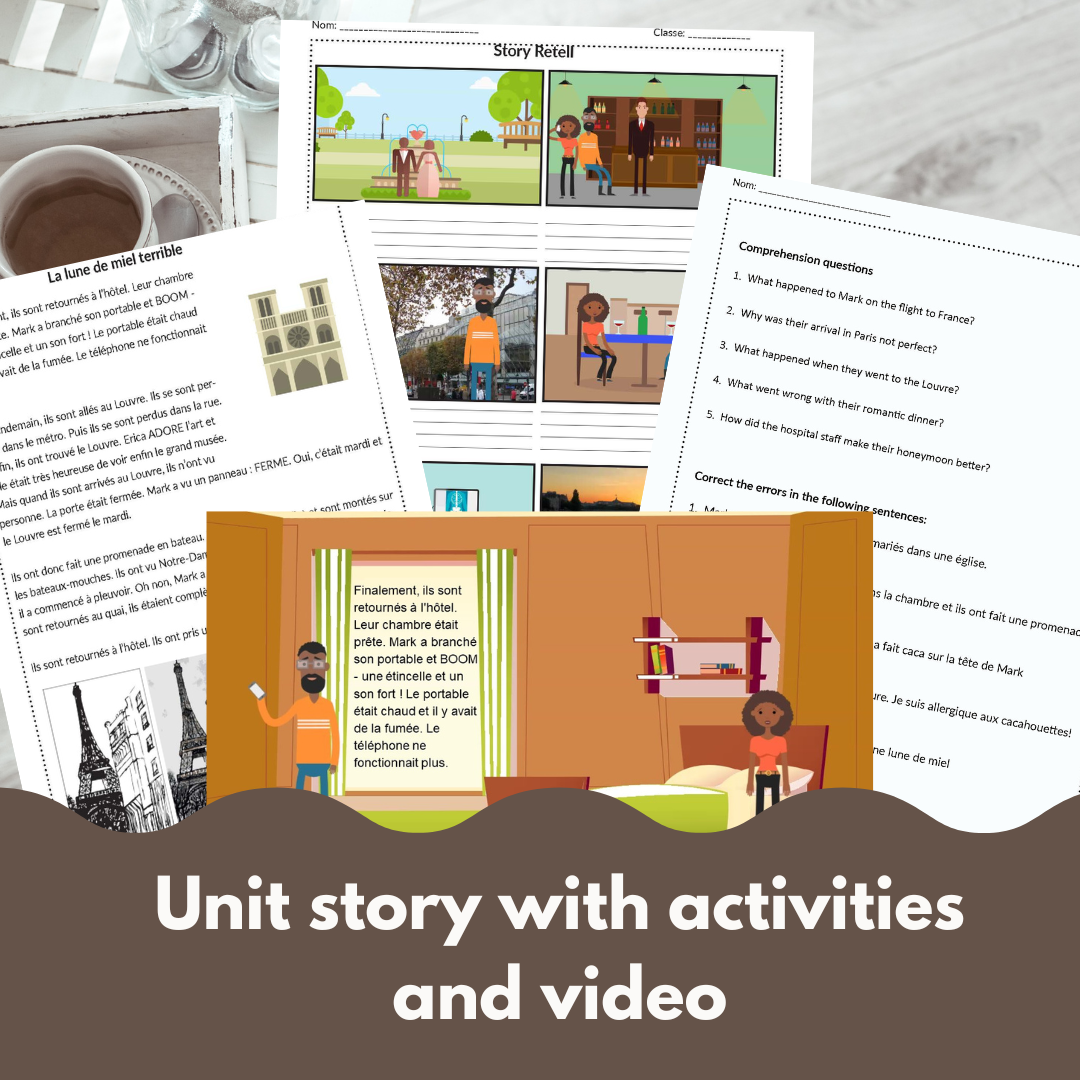 French Comprehensible Input unit 3 for level 2 - Le Weekend Passé ...