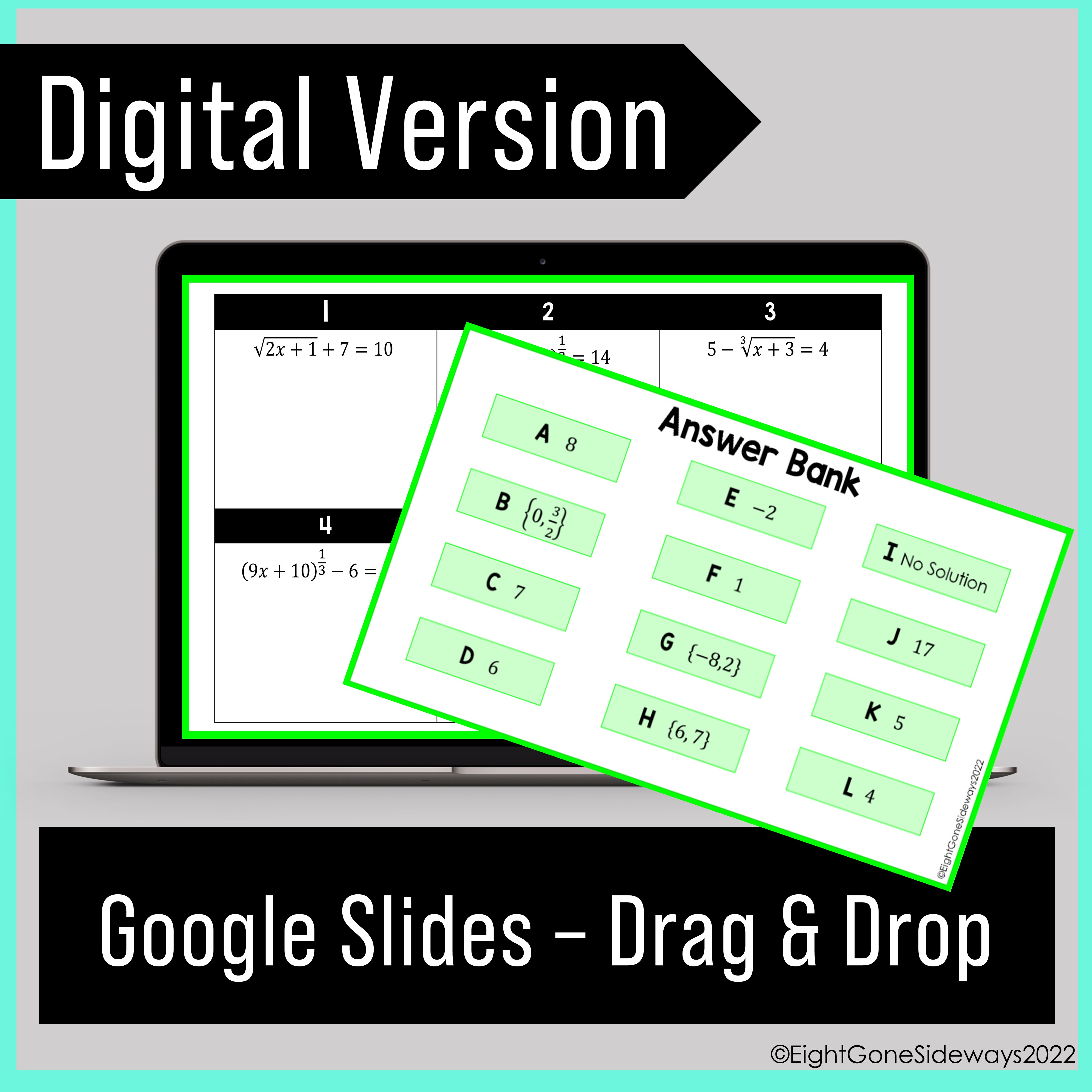 Solving Radical Equations (Linear & Quadratic) - Digital and Print ...