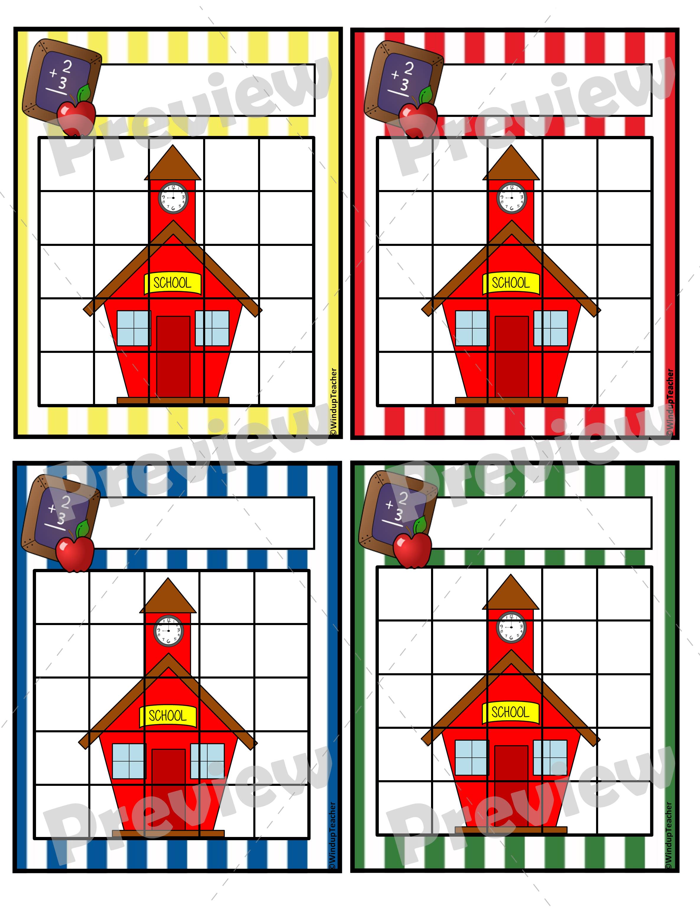 Back to School Sticker Charts - Classful