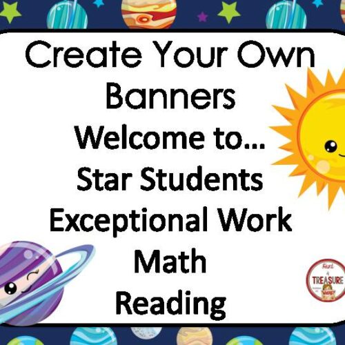 Space Theme Classroom Decor Pennant Banners - Classful