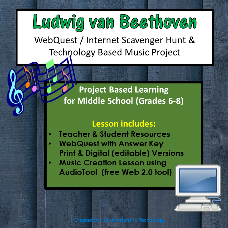 Music of Ludwig van Beethoven - WebQuest & Music Composition - Classful