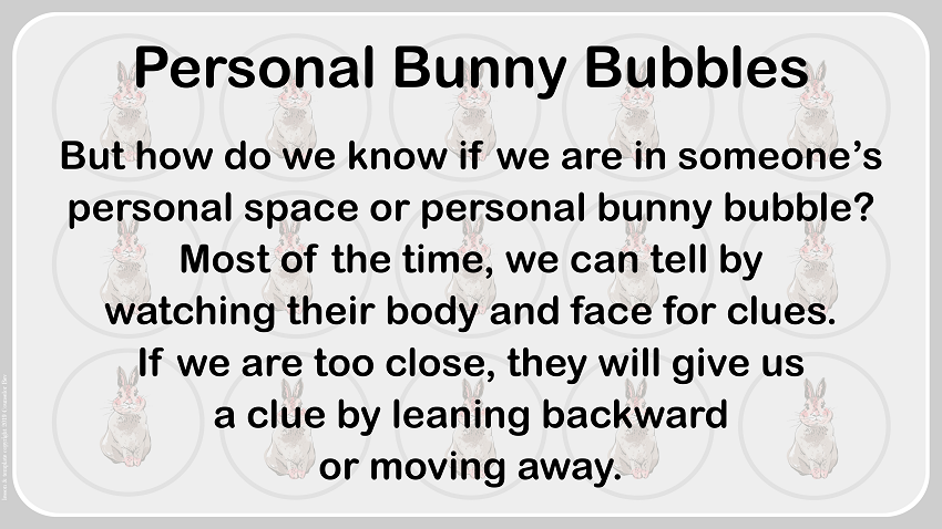 Ready to Use No Prep PERSONAL SPACE & SOCIAL SKILLS Bunny Bubble Social ...
