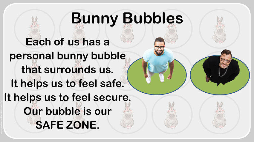 Ready to Use No Prep PERSONAL SPACE & SOCIAL SKILLS Bunny Bubble Social ...