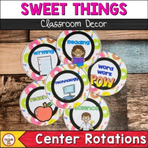 Sweet Treats Donut and Cupcake Theme Classroom Decor | Center Rotation ...