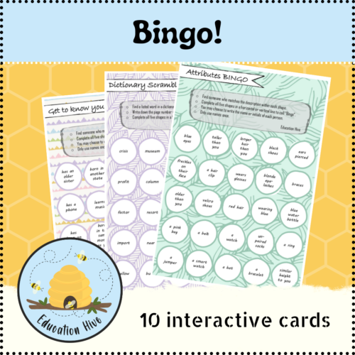 10 Interactive Bingo Cards - Classful