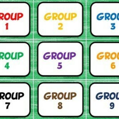 Editable Classroom Center Labels Decor in Bright Solids Theme - Classful