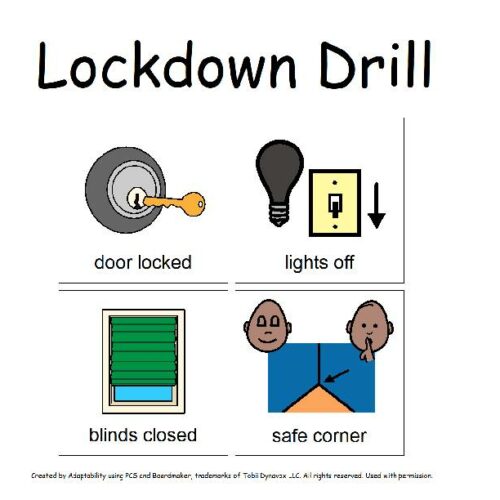 Lockdown Drill Visuals for Students with Special Needs - Classful