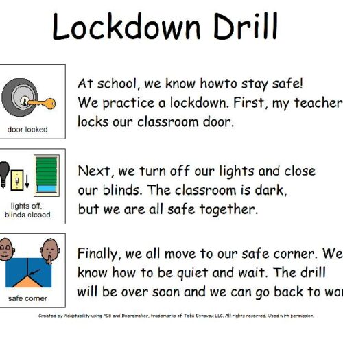 Lockdown Drill Visuals for Students with Special Needs - Classful