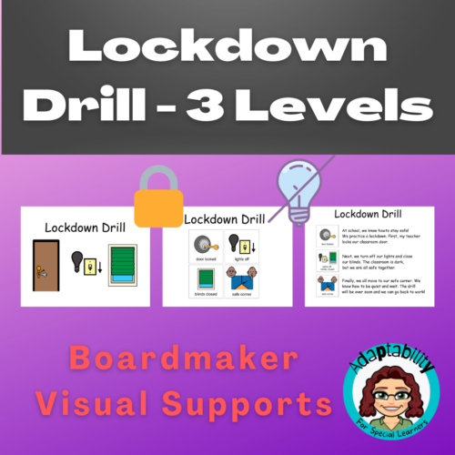 Lockdown Drill Visuals for Students with Special Needs - Classful