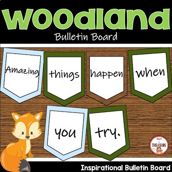 Camping Theme and Woodland Animals Classroom Decor | Bulletin Board ...