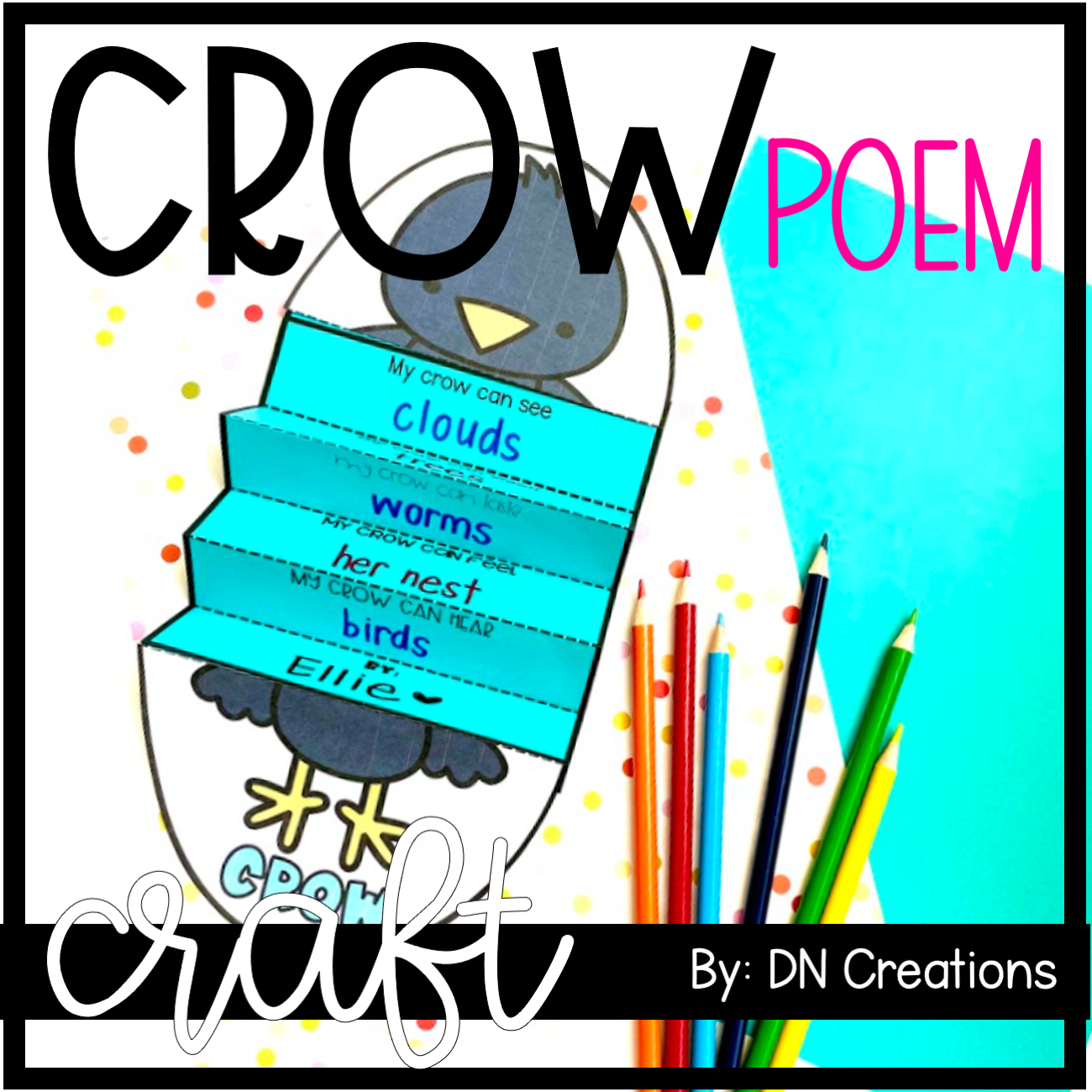 Crow Poem Craft l Bird Craft l Crow Craftivity l Bird Craftivity - Classful