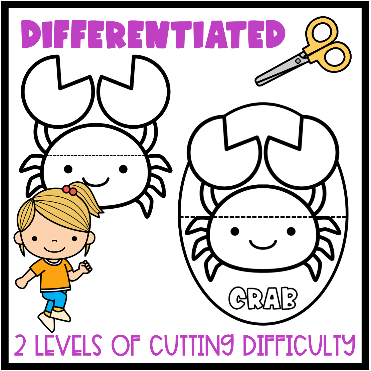 Crab Poem Craft l Crab Craft l Ocean Animal Craft l Crab Activity ...