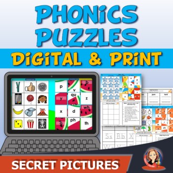 Phonics Secret Picture Puzzles Digital and Print - Classful