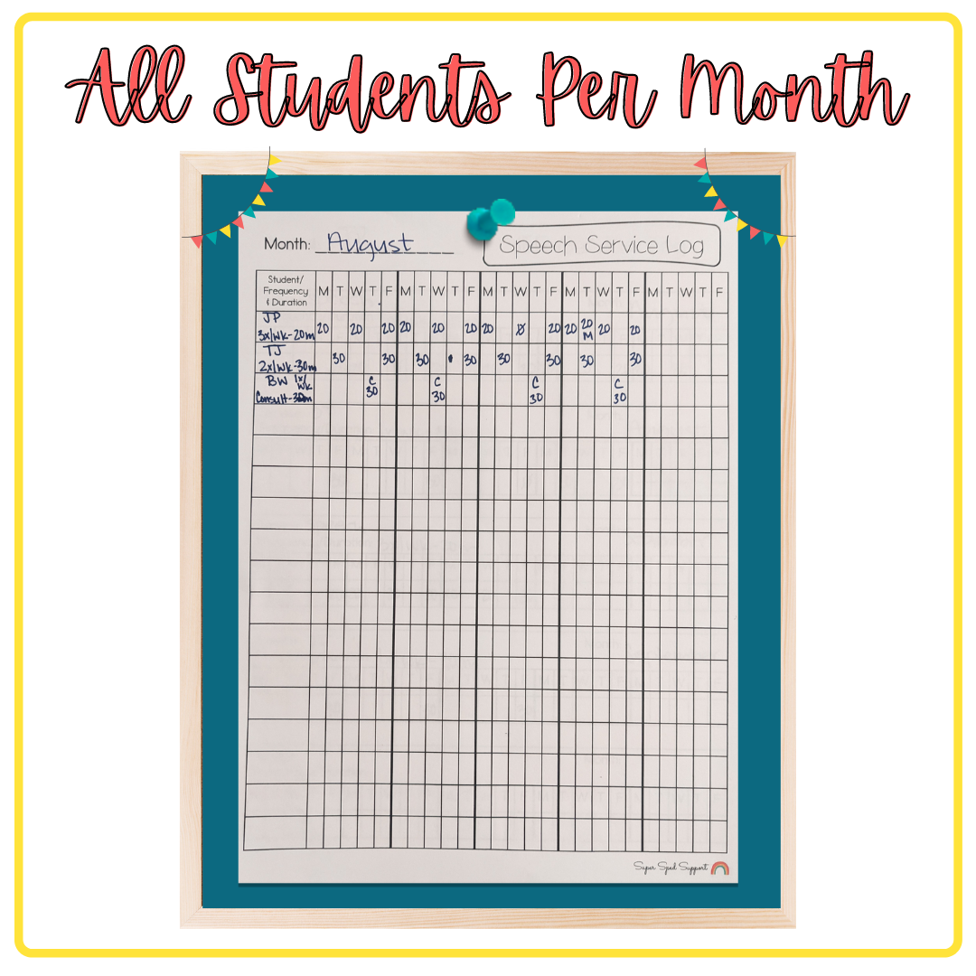 IEP Services Log & Reminders *Special Education* - Classful