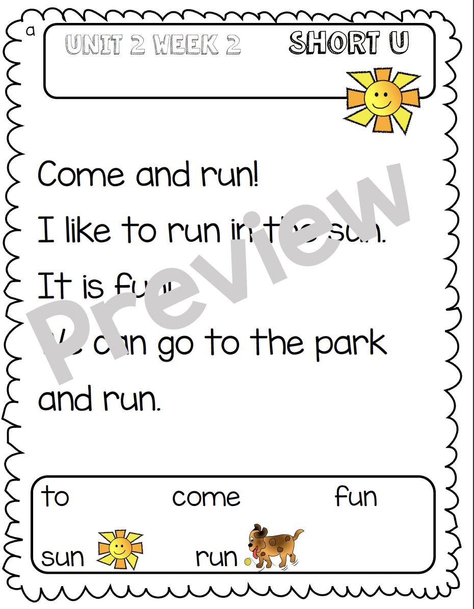 Benchmark Advance Unit 2 Fluency Passages | First Grade - Classful