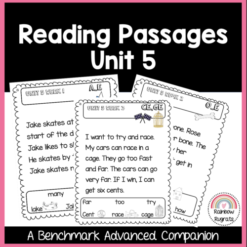Benchmark Advance Unit 5 Leveled Fluency Passages | First Grade - Classful