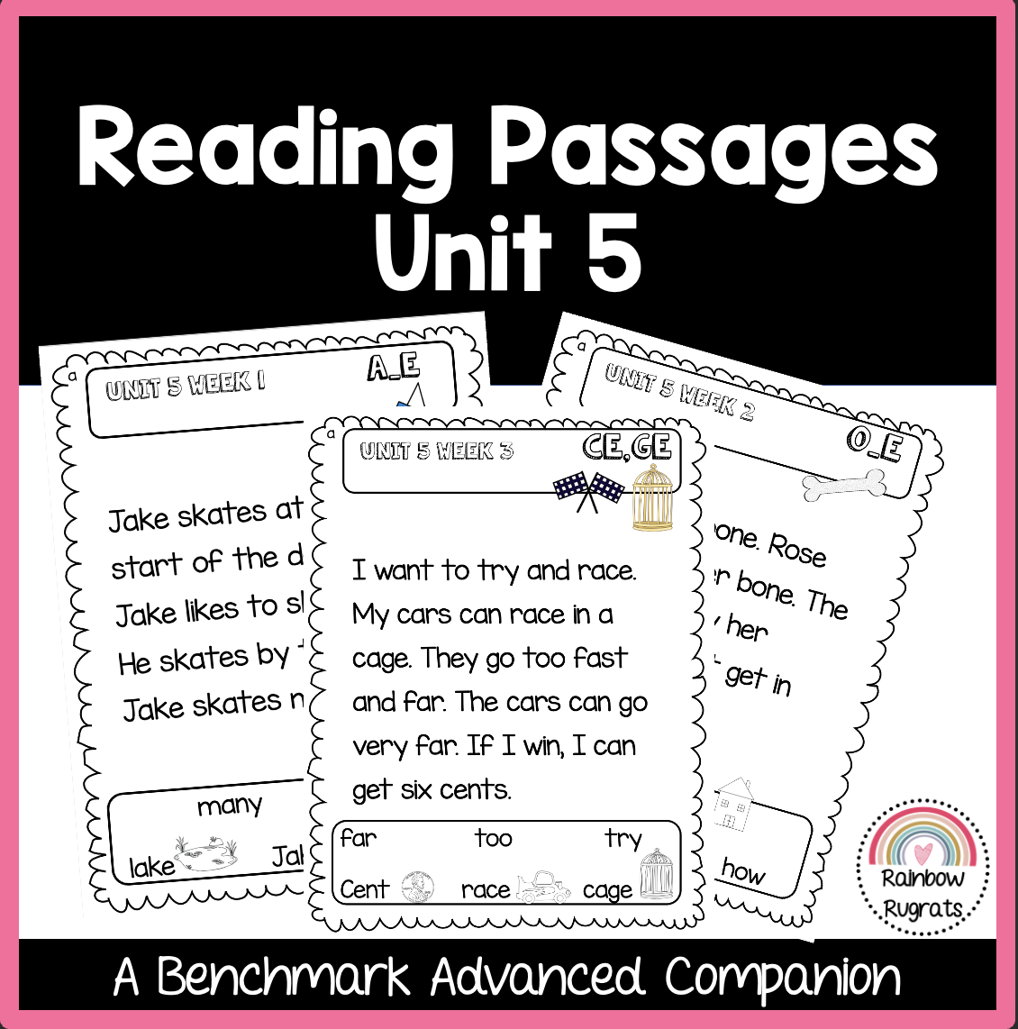 Benchmark Advance Unit 5 Leveled Fluency Passages | First Grade - Classful