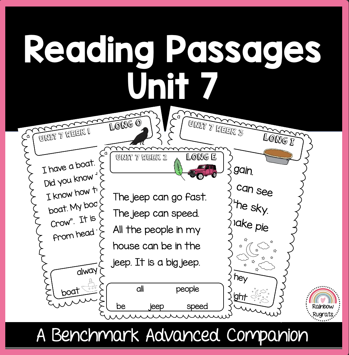 Benchmark Advance Unit 7 Fluency Passages | First Grade - Classful