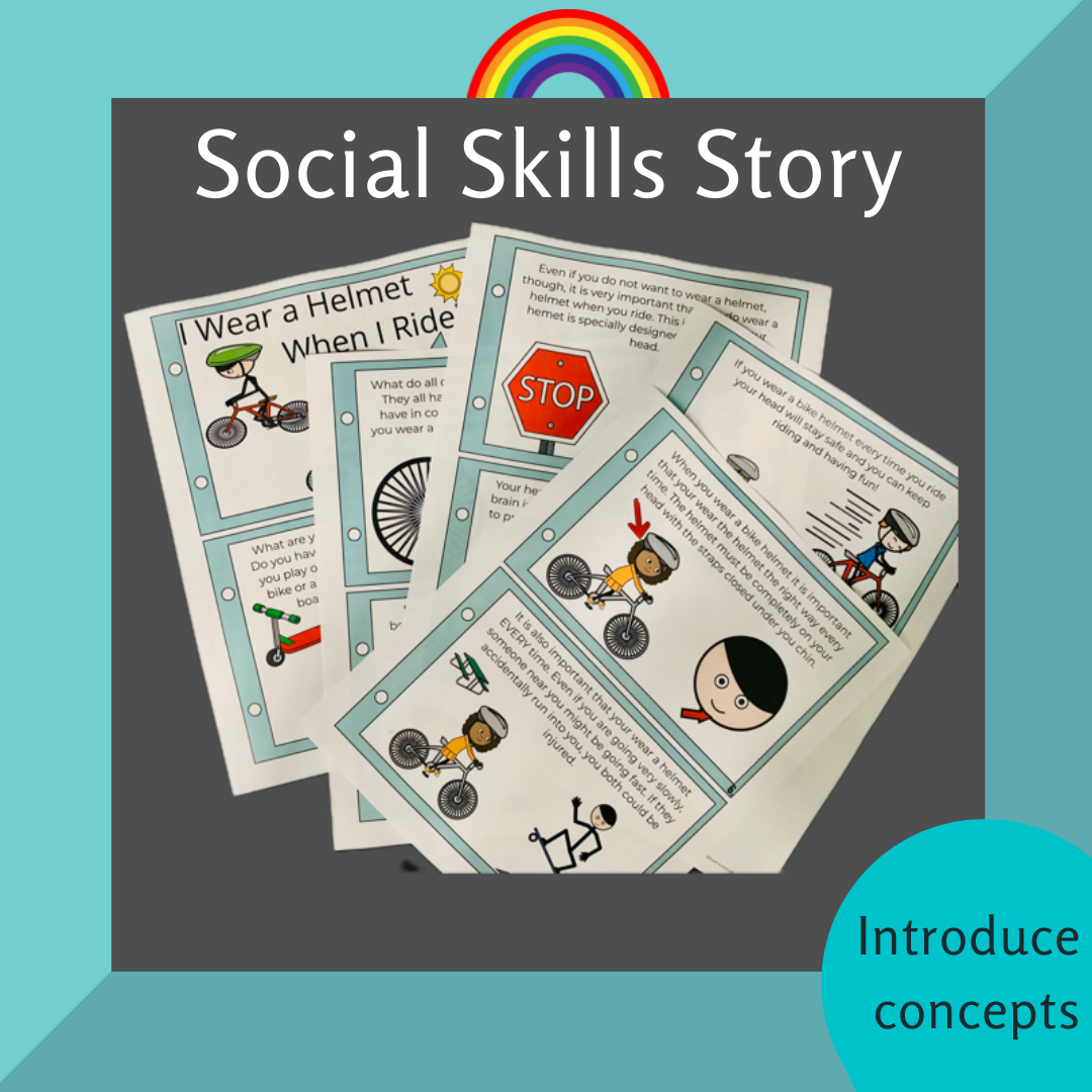 Getting Kids to Wear a Bike Helmet - Social Story, Adapted Book, and ...
