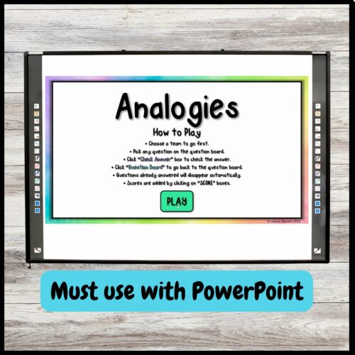 Analogies Team Game Show Powerpoint - Classful