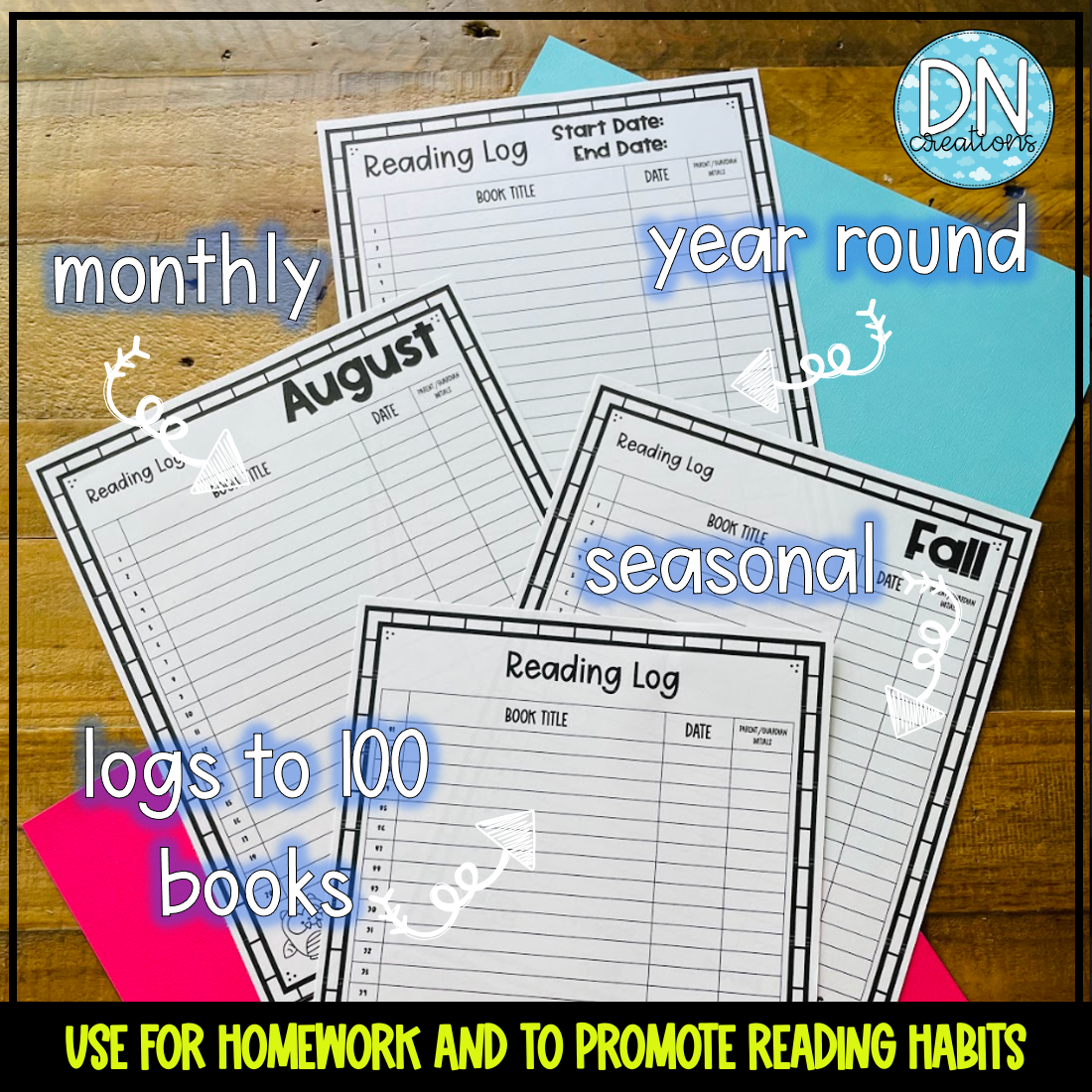 HOME Reading Logs l Simple Reading Log TEMPLATES - Classful