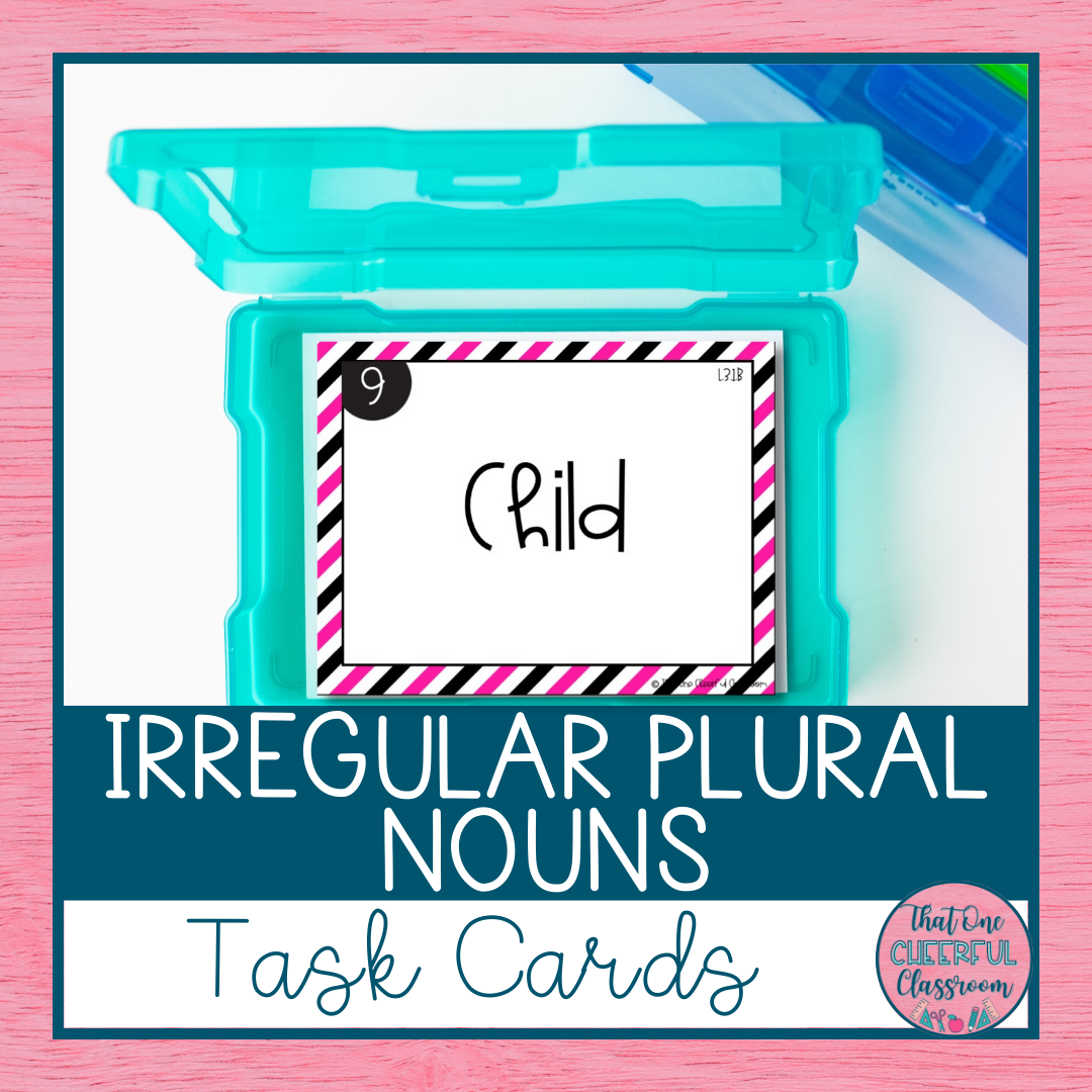 3rd Grade Irregular Plural Nouns Grammar Task Cards - Classful