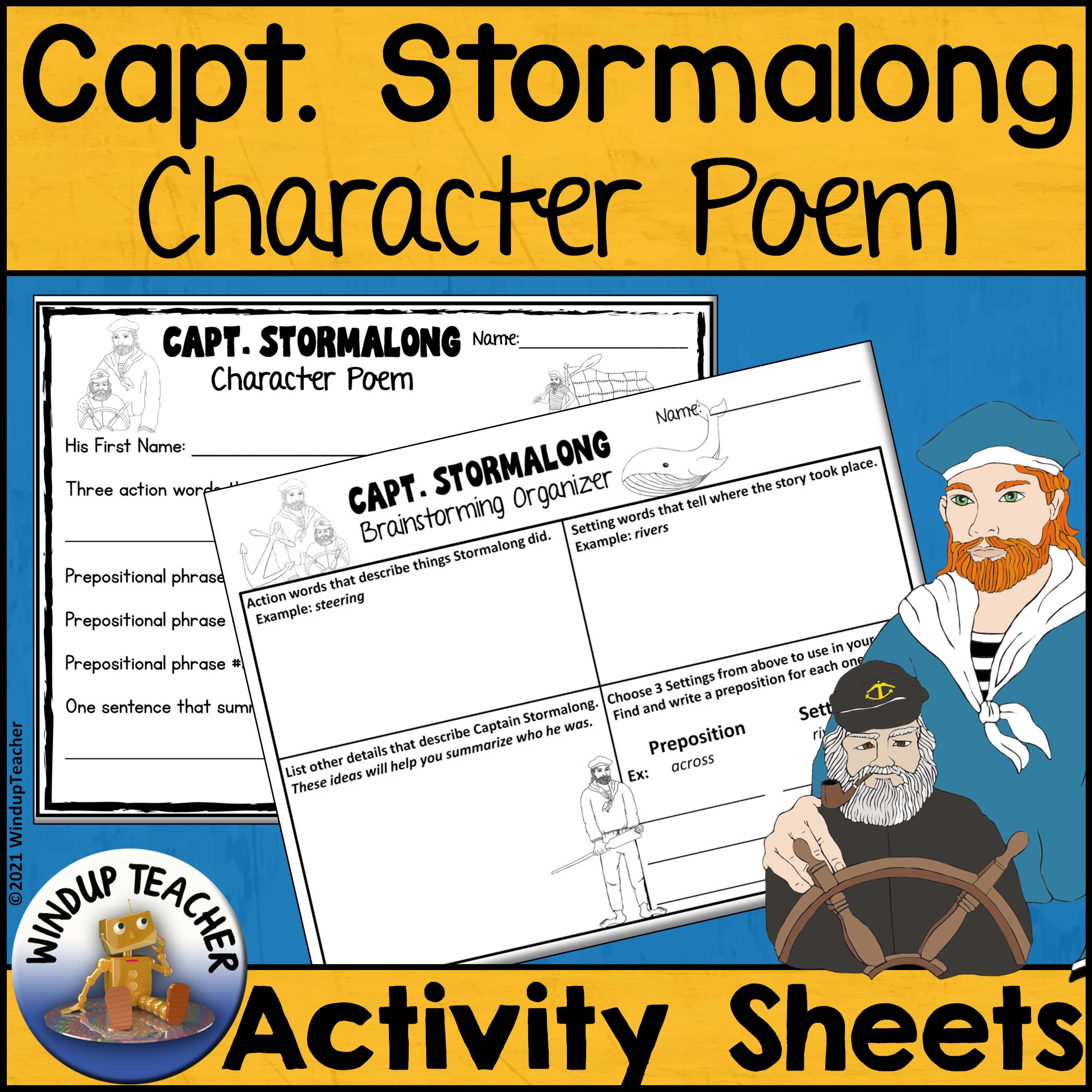 Captain Stormalong Character Poem Activity for Poetry Unit or Center ...