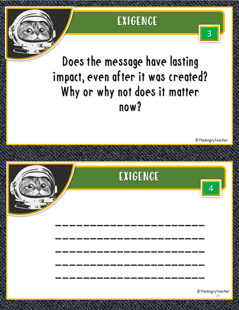 SPACECAT - RHETORICAL ANALYSIS [WORKSHEETS & ACTIVITIES] - Classful