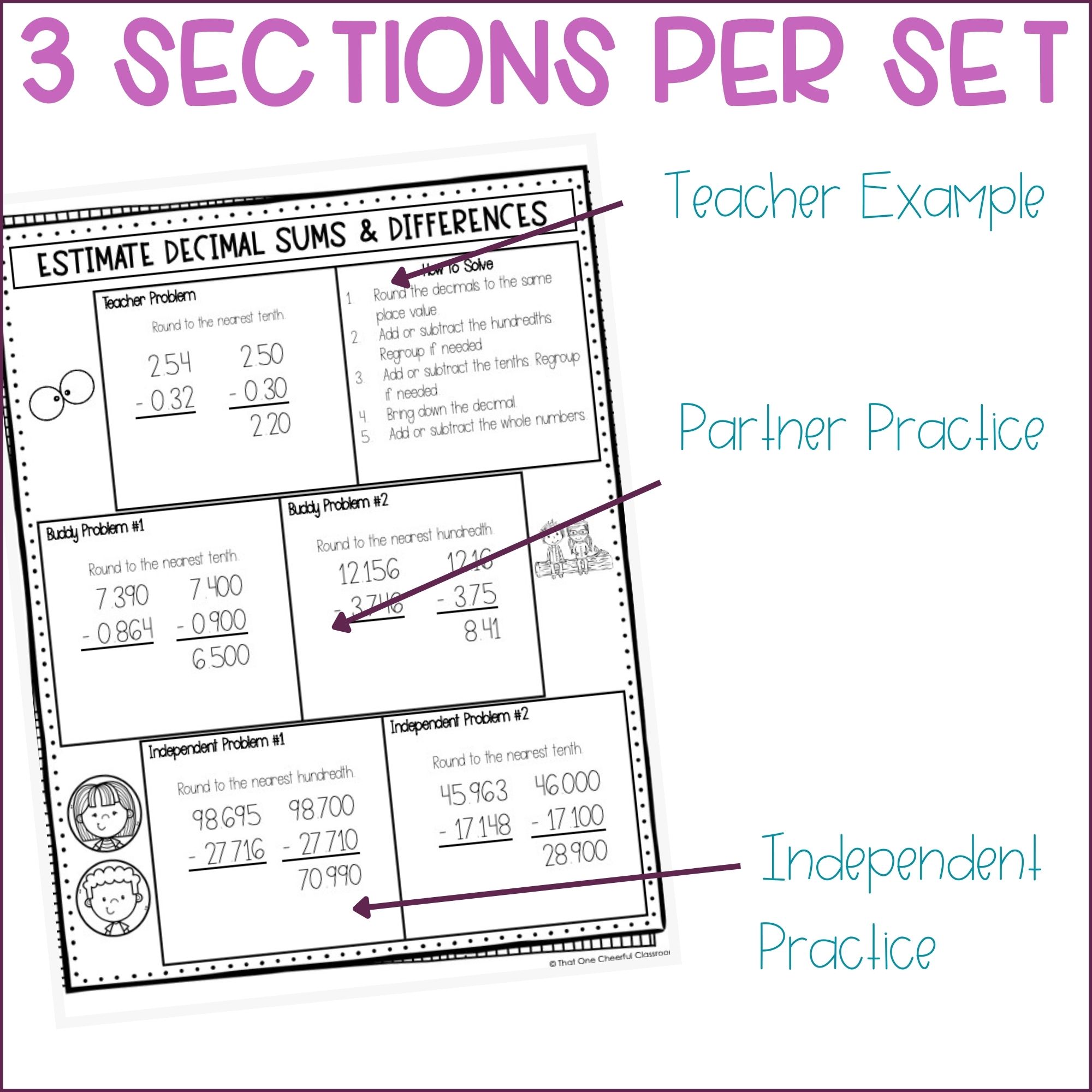 5th Grade Rounding, Comparing, Adding and Subtracting Decimals Guided ...