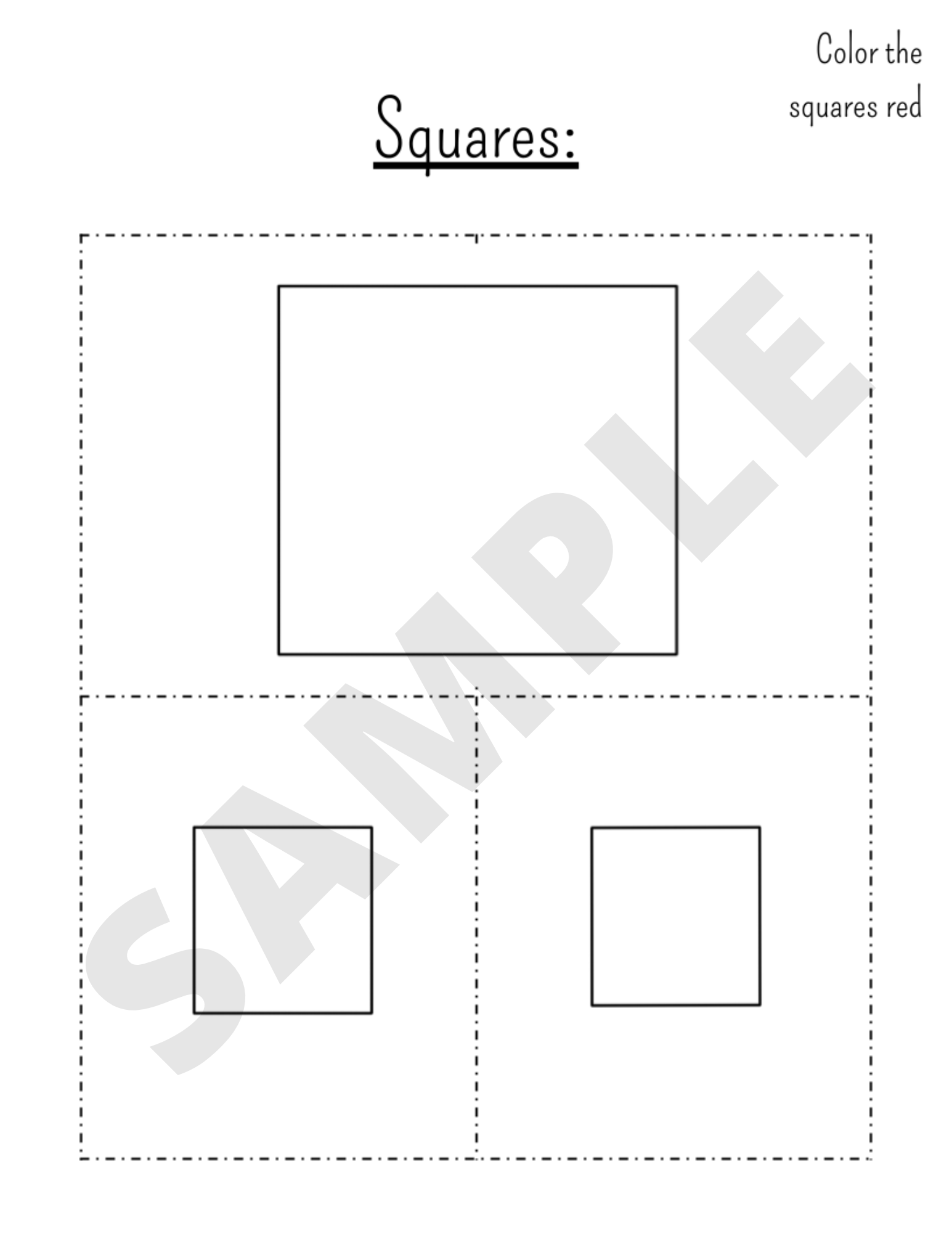 Cut and Paste/Fill In Shapes Puzzle- Squares, Rectangles, Triangles ...