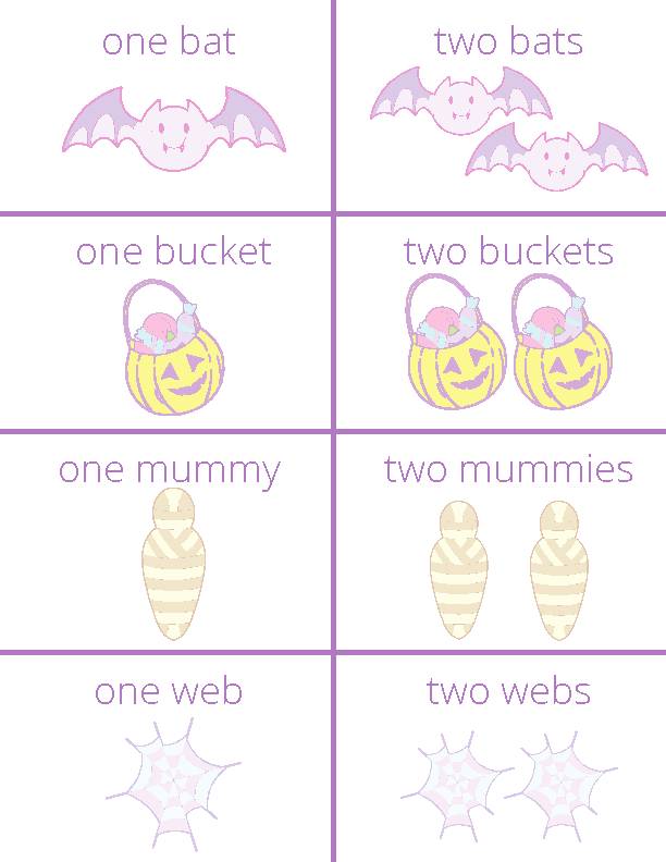 Halloween Freebie-Regular Plurals Printable Flashcards - Classful