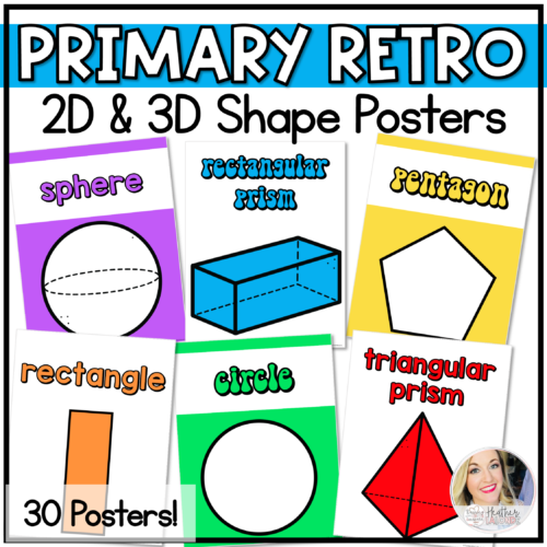 2d and 3d Shape Posters Rainbow - Classful