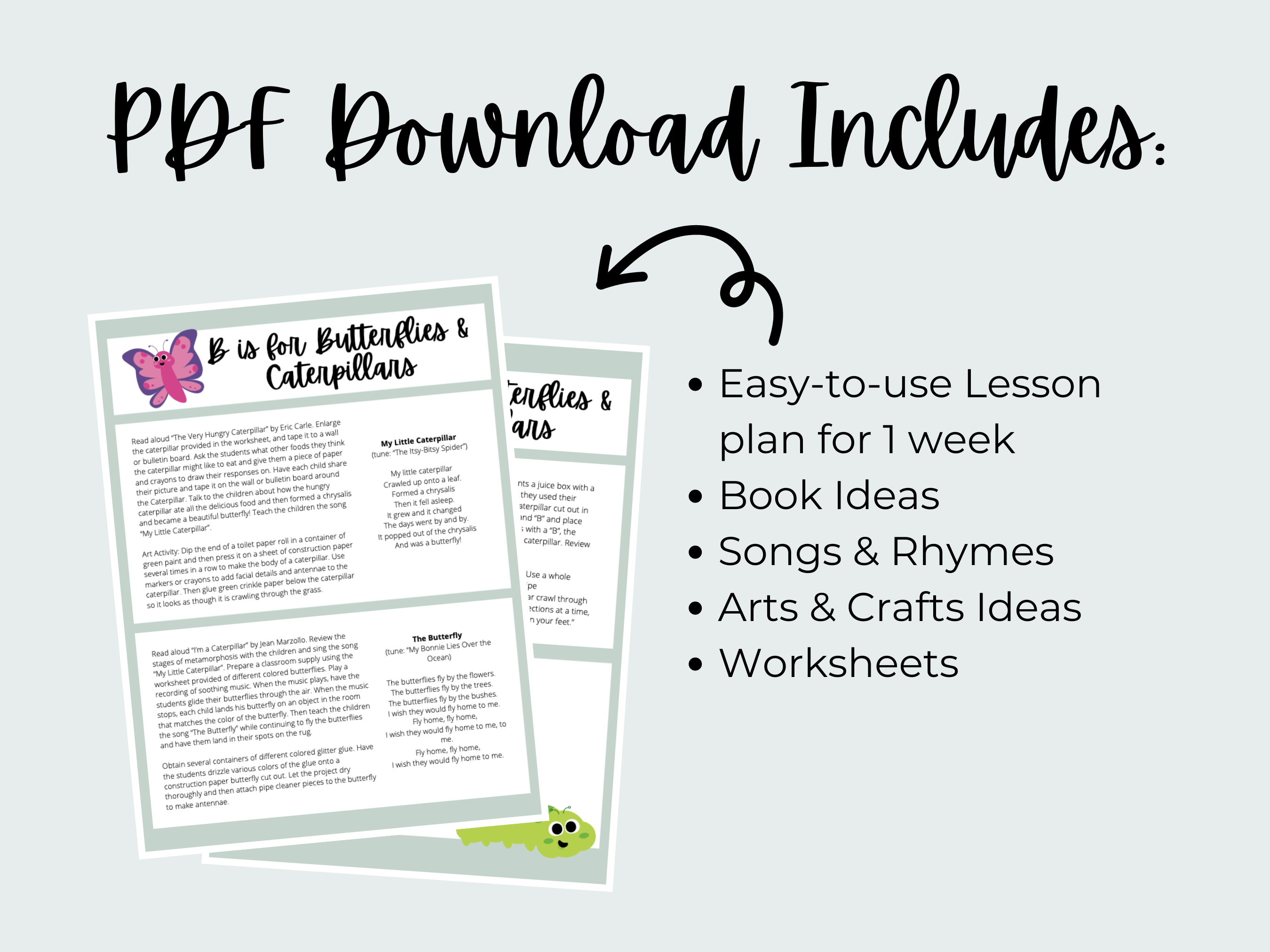 Butterfly Theme Preschool Curriculum Printable | Homeschool Lesson Plan ...