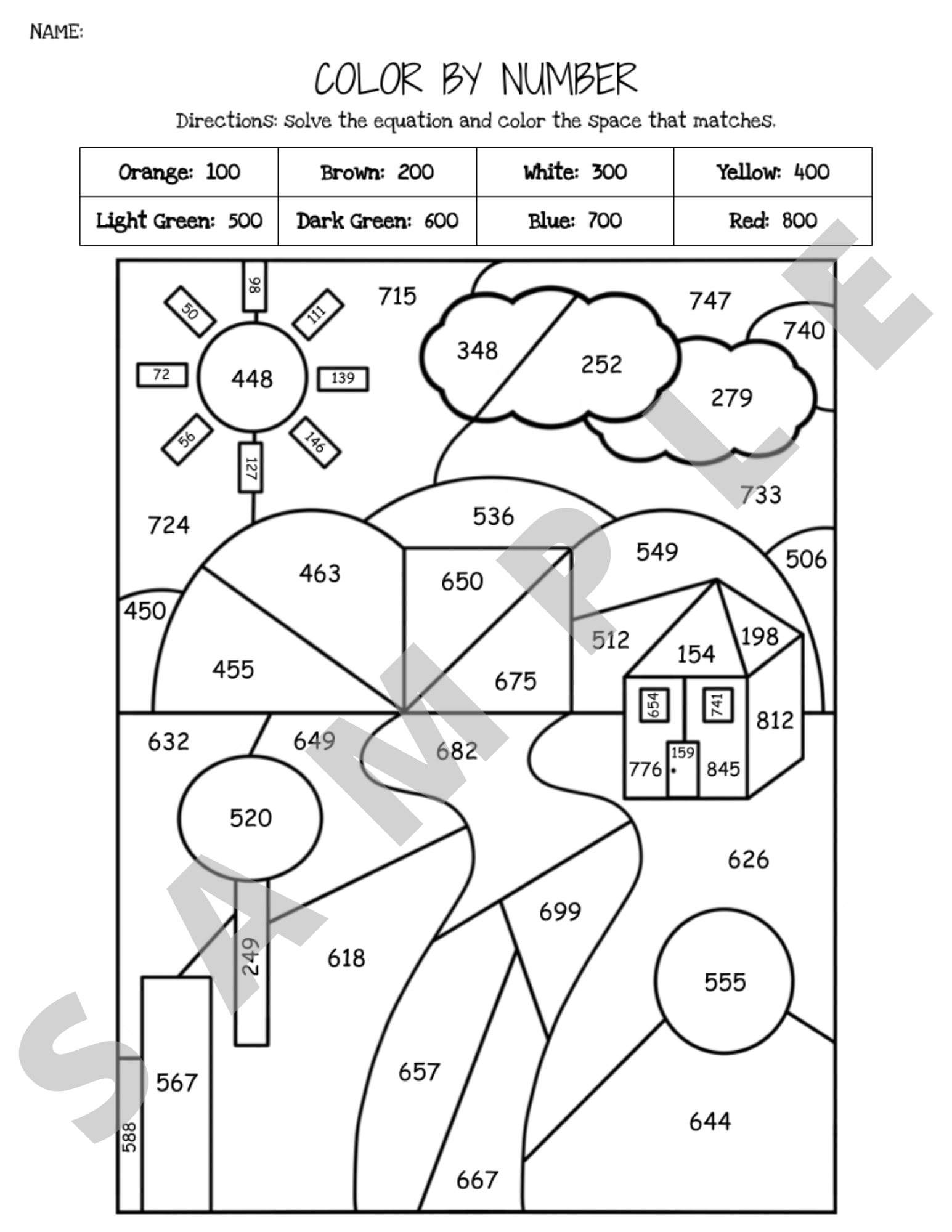Place Value- Rounding to the Nearest 100 (Adding and/or Single Number ...