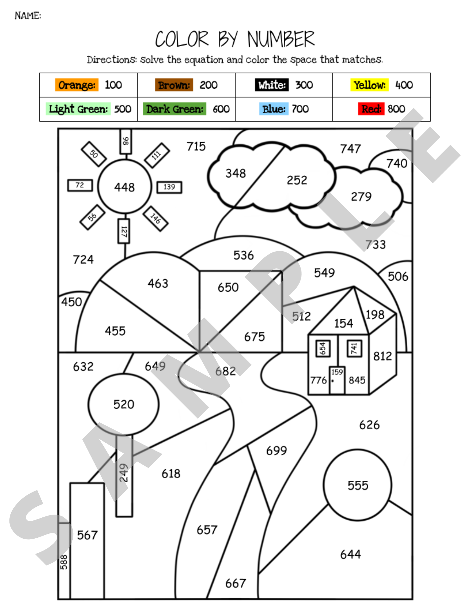 Place Value- Rounding to the Nearest 100 (Adding and/or Single Number ...
