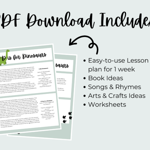 Dinosaurs Theme Preschool Curriculum Printable | Homeschool Lesson Plan ...