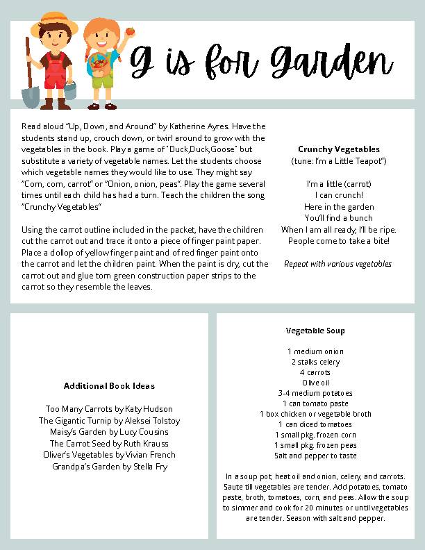 Garden Theme Preschool Curriculum Printable | Homeschool Lesson Plan ...