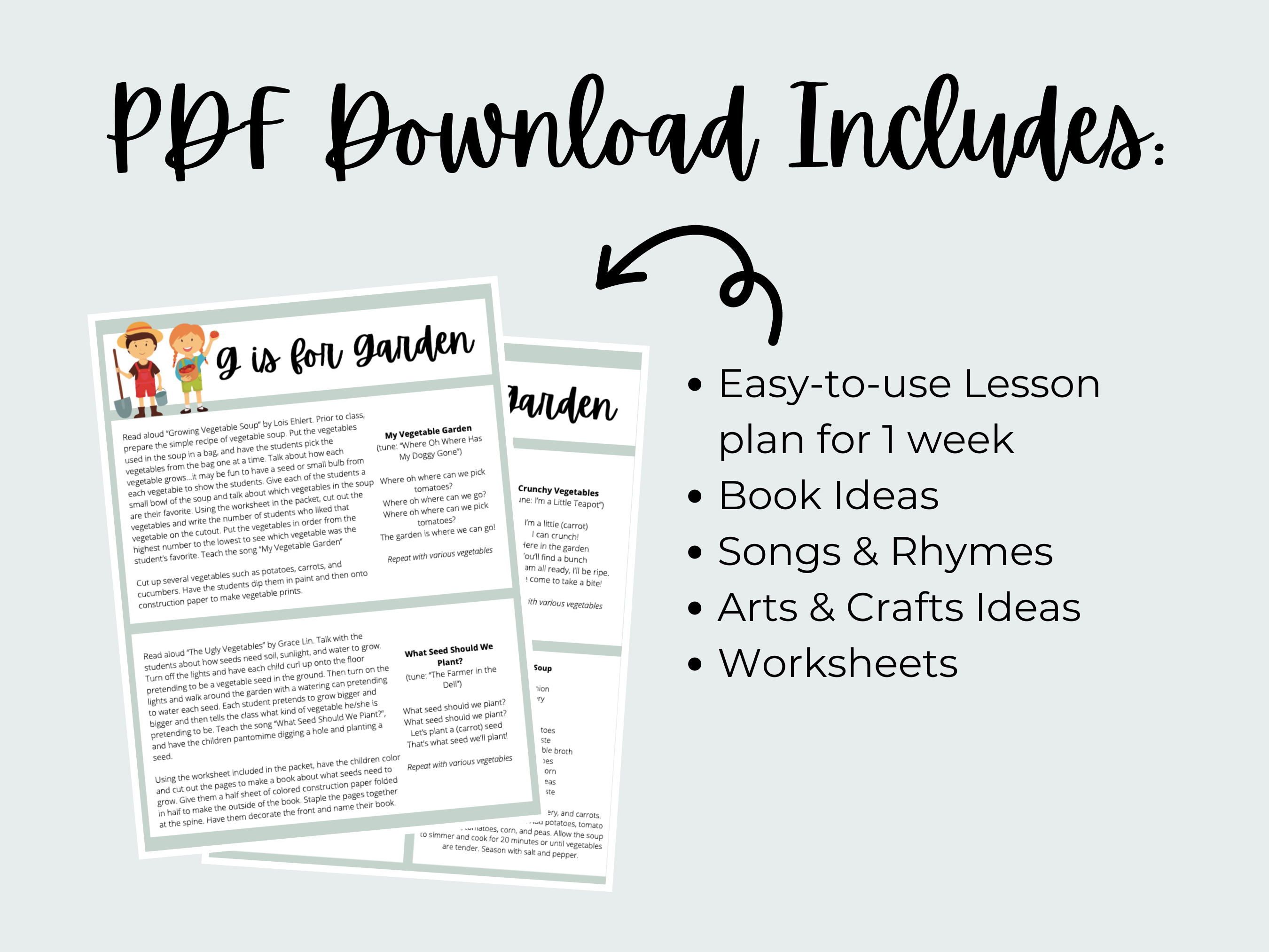 Garden Theme Preschool Curriculum Printable | Homeschool Lesson Plan ...