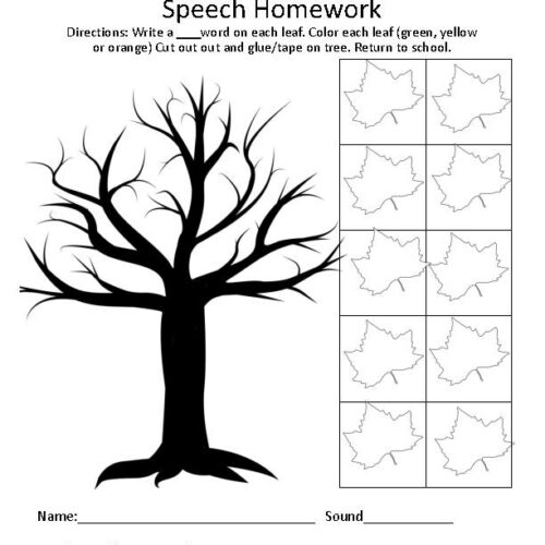 **FREEBIE** September Articulation Homework -- All speech sounds - Classful