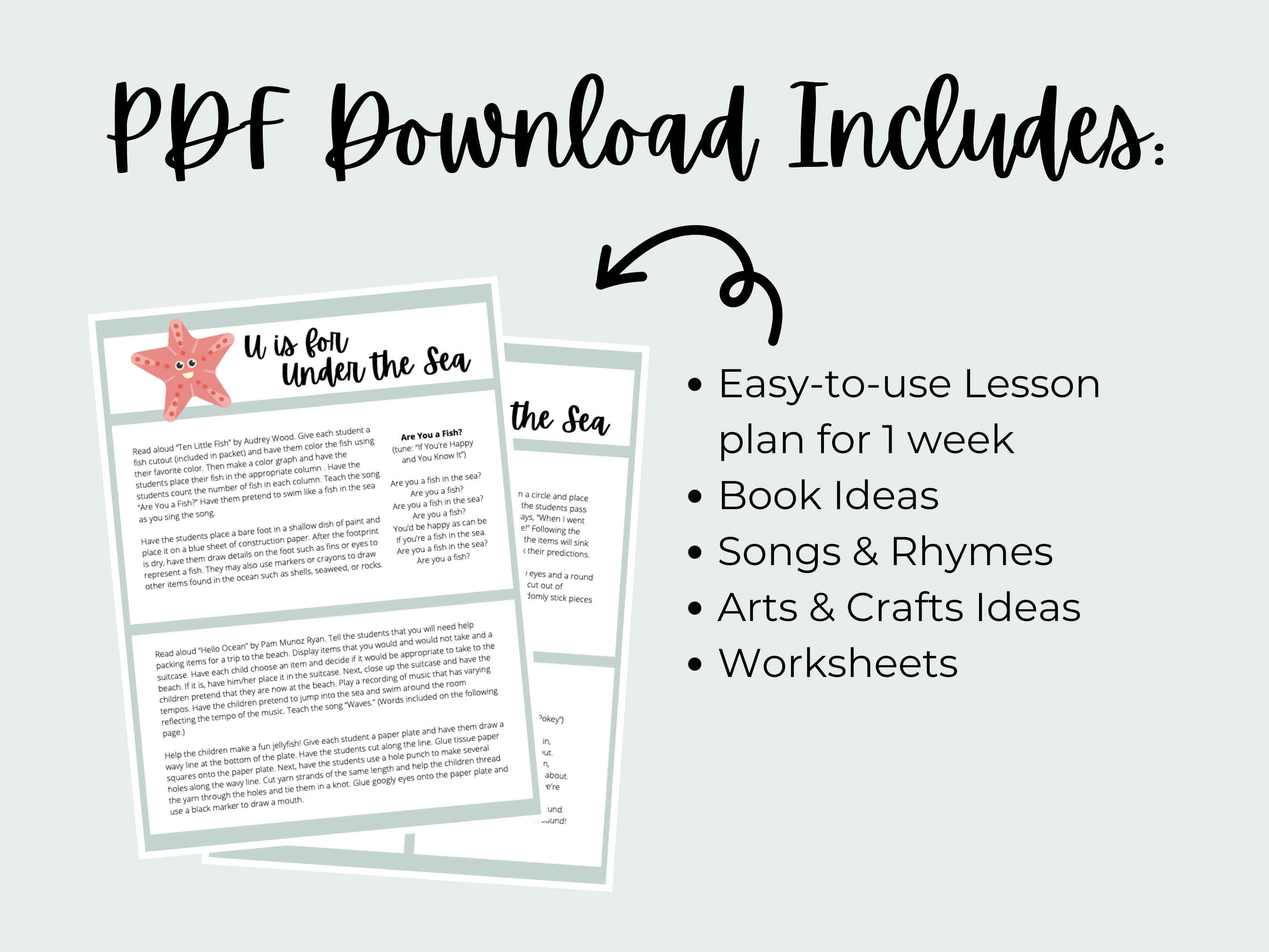 Under the Sea Theme Preschool Curriculum Printable | Homeschool Lesson ...