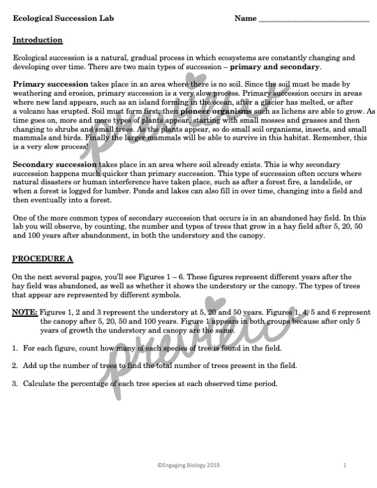 Ecological Succession Lab Activity - Classful