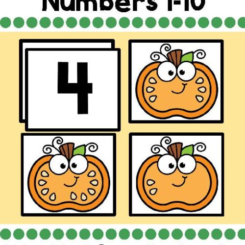 Count and Match to 10 - Counting Activities - Fall File Folder Activity ...