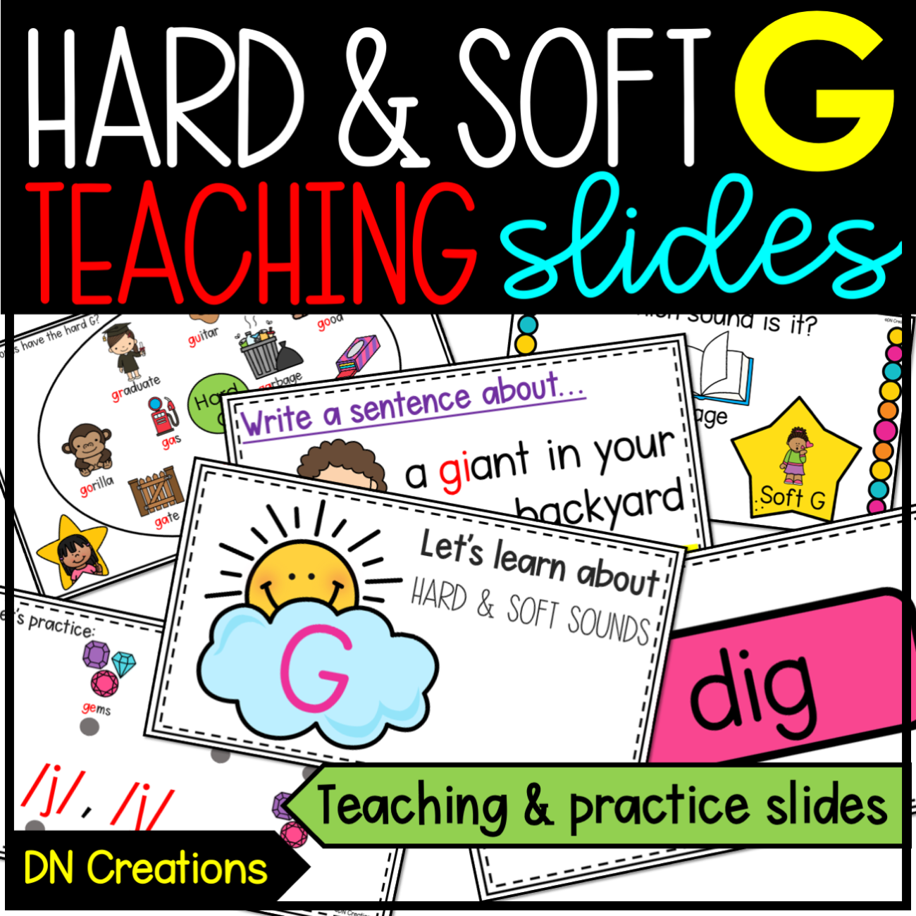 Hard and Soft G Sounds Teaching Slides l Teaching letter G Digital ...