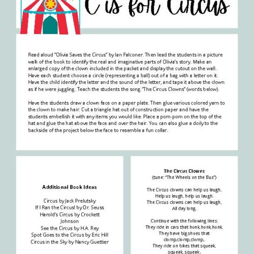 C Theme Preschool Curriculum Bundle | Homeschool Lesson Plan Bundle ...