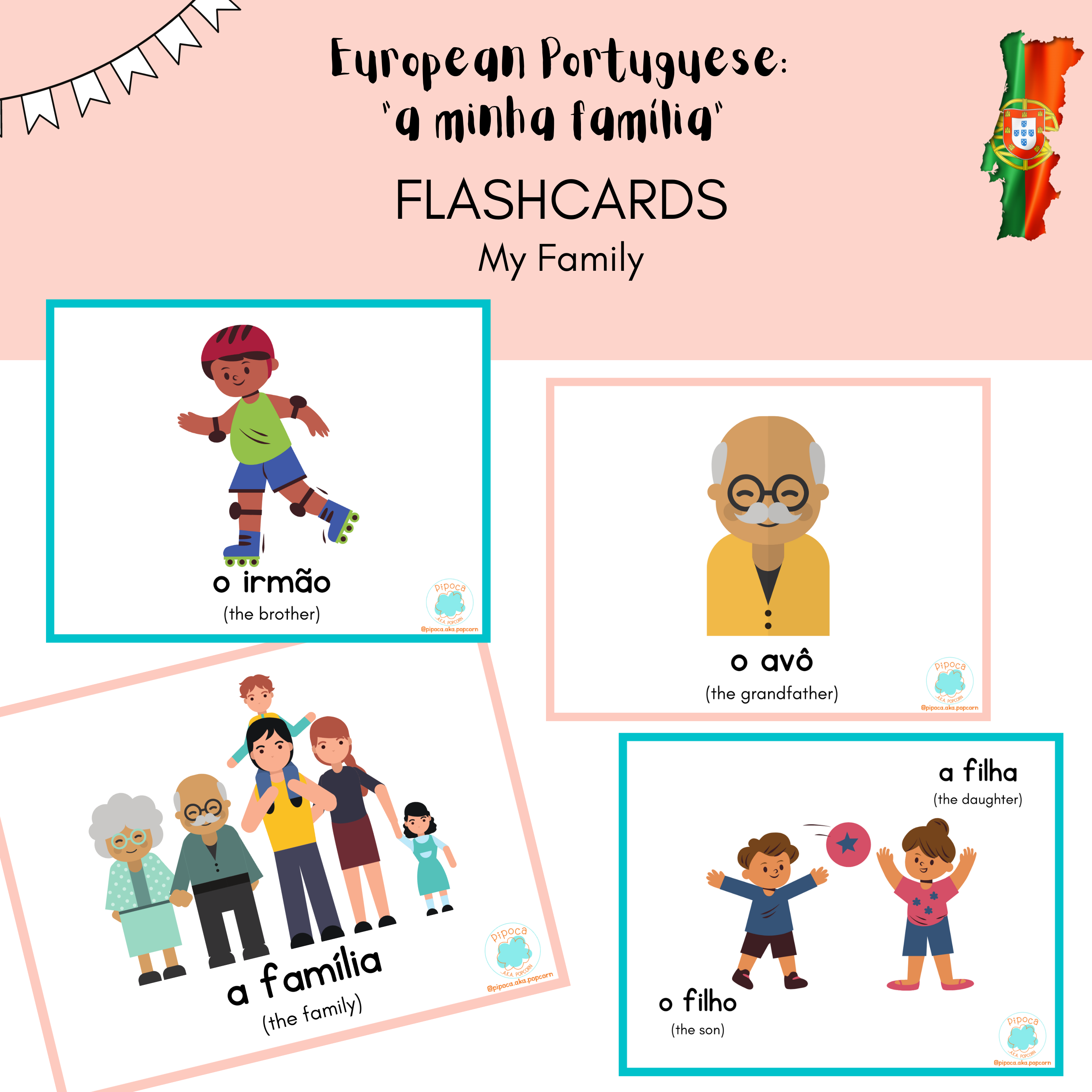 European Portuguese Flashcards- A Minha Família (My Family) - Classful
