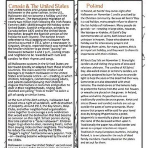 Geography- Halloween Around The World - Classful