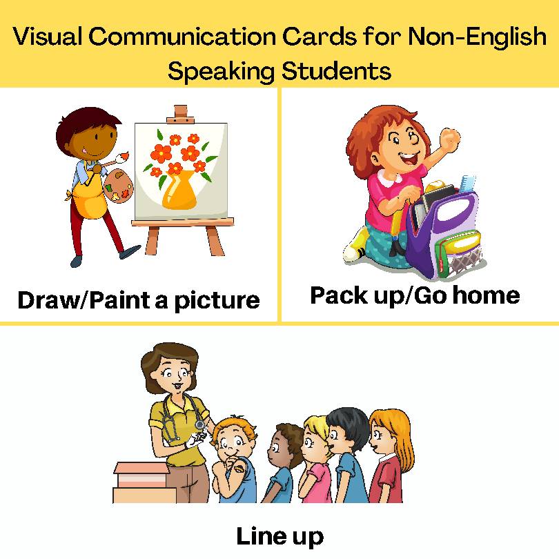 Visual Communication Cards for Non-English Speaking Students - Classful